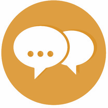 contact-vector-icons-set-orange-chat - Brisbane Accueil